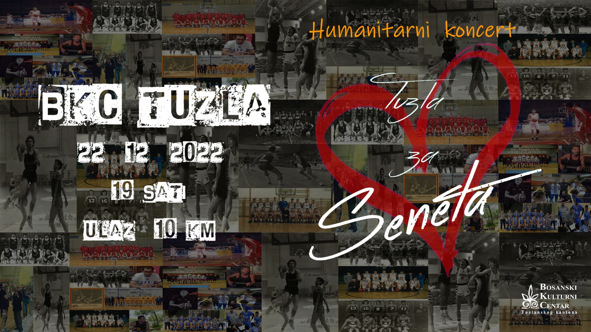 Humanitarni koncert "Tuzla za Seneta" 22. decembra u BKC TK u Tuzli