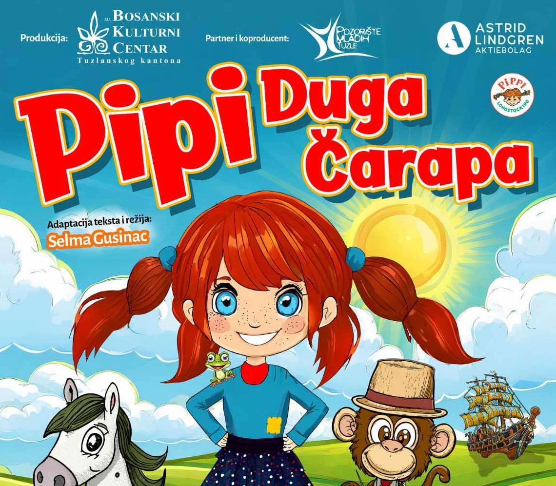 Predstava "Pipi Duga Čarapa" 12. septembra ponovo u BKC Tuzla