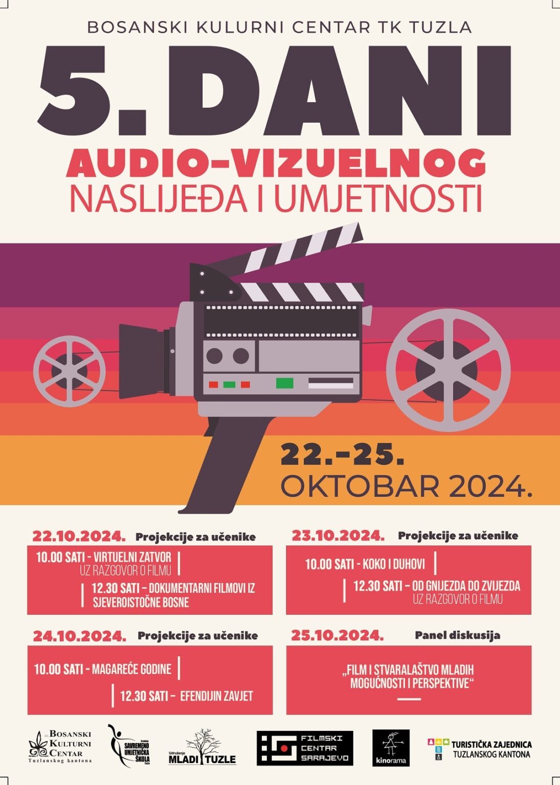 5. "Dani audio-vizuelnog naslijeđa i umjetnosti" od 22. do 25. oktobra u JU BKC TK